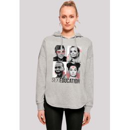Kapuzenpullover F4NT4STIC "Sex Education Class Photos Netflix TV Series", Damen, Gr. L, grau, Obermaterial: 100% Baumwolle, oversize, Pullover Kapuzenpullover, Premium Qualit&auml;t