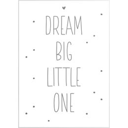 Wandbild Reinders "Slim Frame White 50x70 Dream Big Little One", wei&szlig; (farbe bild(er): wei&szlig;), B:50cm H:70cm T:2cm, MDF, Bilder