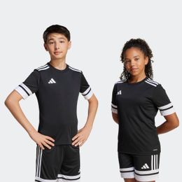 Fu&szlig;balltrikot adidas Performance "SQUADRA 25 KIDS TRIKOT", Jungen, Gr. 128, schwarz-wei&szlig; (schwarz, wei&szlig;), Obermaterial: 100% Polyester, Rundhals, Trikots Fu&szlig;balltrikot