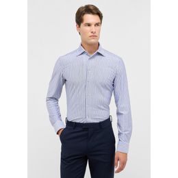 Langarmhemd Eterna "SLIM FIT", Herren, Gr. 43, Normalgr&ouml;&szlig;en, dunkelblau, 58% Baumwolle, 42% Polyester, schmal, Manschette, Hemden, NON IRON (b&uuml;gelfrei)