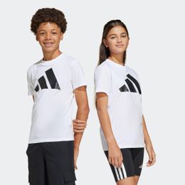 T-Shirt adidas Sportswear "ESSENTIALS KIDS", Jungen, Gr. 164, schwarz-wei&szlig; (wei&szlig;, schwarz), Obermaterial: 100% Baumwolle, normal, Rundhals, Shirts T-Shirt, f&uuml;r Kinder und Teens, mit Rundhalsausschnitt, aus 100 % Baumwolle