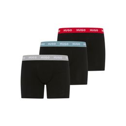 Boxer HUGO UNDERWEAR "BOXERBR TRIPLE", Herren, Gr. XL (54), 3 Stk., schwarz (schwarz 008), Jersey, Obermaterial: 95% Baumwolle, 5% Elasthan, k&ouml;rpernah, Unterhosen, mit elastischem Bund