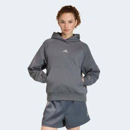 Kapuzensweatshirt adidas Sportswear "STADIUM HOODIE", Damen, Gr. M, grau six, st tropic bloom, ch solid grau, Obermaterial: 75% Baumwolle, 25% Polyester, angesetztes B&uuml;ndchen, Sweatshirts
