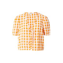 MONKI Bluse Damen Gr&ouml;&szlig;e XXL orange / apricot / wei&szlig;