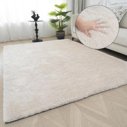 Teppich Bruno Banani "Dana Teppich, besonders weich und kuschelig, Kundenliebling" Gr. 3, natur, B:120cm H:30mm L:180cm, Kunstfaser, Teppiche, Teppich, uni, Mikrofaser Teppiche, Wohnzimmer, Schlafzimmer, Esszimmer