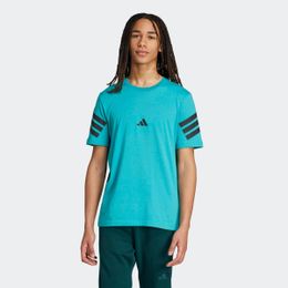 T-Shirt adidas Sportswear "FUTURE ICONS 3-STREIFEN", Herren, Gr. S, pure teal, Obermaterial: 100% Baumwolle, normal, Rundhals, Shirts T-Shirt