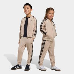 Trainingsanzug adidas originals "SST", Jungen, Gr. 122, stone khaki, Obermaterial: 100% Polyester, Sportanz&uuml;ge Trainingsanzug