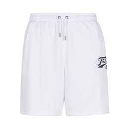 Shorts Fubu "Fubu Herren FM242-005-2 Fubu Varsity Mesh Shorts", Herren, Gr. L, US-Gr&ouml;&szlig;en, wei&szlig;, 100% Polyester, normal, Hosen Shorts