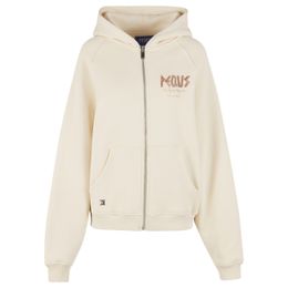 Sweatjacke PEQUS "PEQUS PEQUS Ancient Love Story Zip-Hoodie", Herren, Gr. M, cream, 100% Baumwolle, Sweatjacken Sweatjacke