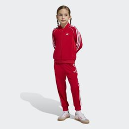 Trainingsanzug adidas originals "SST", Jungen, Gr. 128, better scarlet, Obermaterial: 100% Polyester, Sportanz&uuml;ge Trainingsanzug