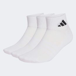 Funktionssocken adidas Performance "CUSHIONED SPORTSWEAR ANKLE 3ER-PACK", Damen, Gr. L (43/45), wei&szlig;, wei&szlig;, schwarz, Obermaterial: 57% Baumwolle, 40% Polyester, 2% Elasthan, 1% Polyamid, Socken, f&uuml;r sportliche Aktivit&auml;ten, sportlicher Stil, elastisch
