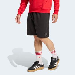 Shorts adidas originals "TREFOIL ESSENTIALS 7 INCH FLEECE", Herren, Gr. L, N-Gr, schwarz, Obermaterial: 82% Baumwolle, 18% Polyester, Hosen Shorts, sportlicher Stil, f&uuml;r vielseitige Alltagsaktivit&auml;ten