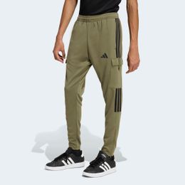 Sporthose adidas Sportswear "TIRO", Herren, Gr. XL, N-Gr, olive strata, schwarz, Obermaterial: 100% Polyester, Hosen Sporthose