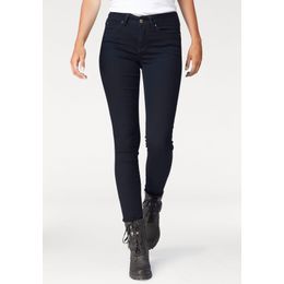 Skinny-fit-Jeans MAC "Dream Skinny", Damen, Gr. 42, L&auml;nge 28, blau (blau rinsed), Jeans, Obermaterial: 65% Baumwolle, 31% Polyester, 4% Elasthan, sehr figurbetont lang, Jeans, in hochelastische Qualit&auml;t f&uuml;r den perfekten Sitz