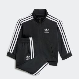 Trainingsanzug adidas originals "ADICOLOR FIREBIRD KIDS", M&auml;dchen, Gr. 92, schwarz, Obermaterial: 100% Polyester, Sportanz&uuml;ge Trainingsanzug