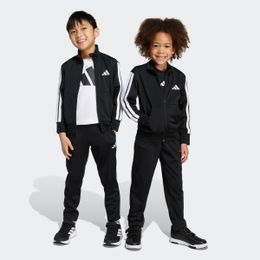 Trainingsanzug adidas Sportswear "ESSENTIALS CLIMACOOL KIDS", Jungen, Gr. 122, schwarz-wei&szlig; (schwarz, wei&szlig;), Obermaterial: 100% Polyester, Sportanz&uuml;ge Trainingsanzug