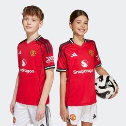 Fu&szlig;balltrikot adidas Performance "MANCHESTER UNITED 25/26 KIDS HEIMTRIKOT", Jungen, Gr. 176, rot (mufc rot), Obermaterial: 100% Polyester, Rundhals, Trikots Fu&szlig;balltrikot