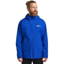 Outdoorjacke Jack Wolfskin "PRELIGHT 2.5L LT JKT M", Herren, Gr. S (48), blau (vibrant, blau), Obermaterial: 100% Polyester; Futter: 100% Polyester, Jacken Outdoorjacke