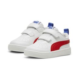 Sneaker Puma "Puma Rickie Sneakers Kinder", Kinder, Gr. 21, wei&szlig; (wei&szlig; for all time rot dazzling blau), Obermaterial: Textil, Synthetik, Leder; Futter: Textil; Innensohle: Textil; Laufsohle: TR (Thermoplastischer Gummi), Gummi, Schuhe Sneaker