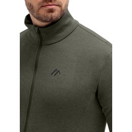 Fleecejacke Maier Sports "Sinaia M", Herren, Gr. 56, gr&uuml;n (tannengr&uuml;n), 100% Polyester, hoch geschlossener Ausschnitt, Jacken Fleecejacke, Herren Midlayer, atmungsaktiv und schnelltrocknend, Slim Fit
