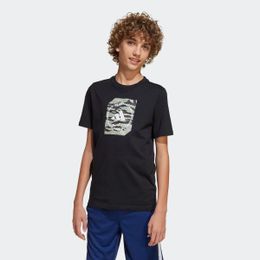 T-Shirt adidas Sportswear "CAMO BOX KIDS", Jungen, Gr. 140, schwarz, Obermaterial: 100% Baumwolle, Shirts T-Shirt