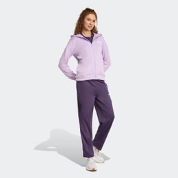 Trainingsanzug adidas Sportswear "W LINEAR TS", Damen, Gr. S, powder plum, Obermaterial: 100% Polyester, Sportanz&uuml;ge Trainingsanzug, zweiteiliges Set, f&uuml;r Laufen, aus Polyester, mit Rippb&uuml;ndchen