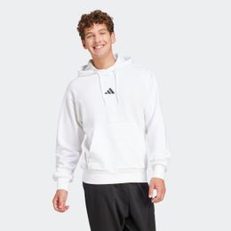 Kapuzensweatshirt adidas Sportswear "ESSENTIALS FEELCOZY HOODIE", Herren, Gr. XL, schwarz-wei&szlig; (wei&szlig;, schwarz), Obermaterial: 70% Baumwolle, 30% Polyester, angesetztes B&uuml;ndchen, Sweatshirts