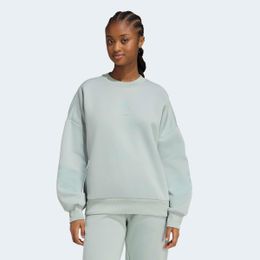 Sweatshirt adidas Sportswear "W FI 3S SWT", Damen, Gr. L, wonder sage, Obermaterial: 67% Polyester, 33% Baumwolle, normal, Rundhals, Sweatshirts Sweatshirt
