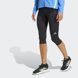 Lauftights adidas Performance "ADI365 RUNNING CLIMACOOL 3/4 LEGGINGS", Damen, Gr. L, N-Gr, schwarz, Obermaterial: 85% Polyester, 15% Elasthan, 3/4-L&auml;nge, Hosen