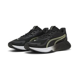 Trainingsschuh Puma "PWR Hybrid Trainingsschuhe Erwachsene", Damen, Gr. 45, wei&szlig; apple spritz schwarz gr&uuml;n, Obermaterial: Textil, Synthetik. Futter: Textil. Innensohle: Textil. Laufsohle: Gummi, Schuhe