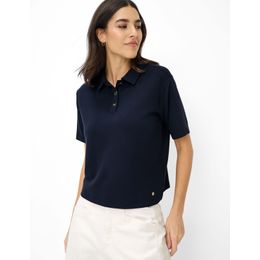 Poloshirt Brax "Style CARA S", Damen, Gr. 36, navy, 67% Viskose, 26% Polyester, 7% Elasthan, Shirts