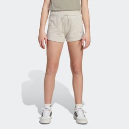 Shorts adidas Sportswear "ADIDAS GIRLS 3-STRIPES ANIMAL FRENCH TERRY KIDS", M&auml;dchen, Gr. 170, N-Gr, grau (wonder aluminium), Obermaterial: 55% Baumwolle, 36% Polyester, 9% Viskose, Hosen Shorts, sportlicher Stil, aus weichem Baumwollmischgewebe, pflegeleicht