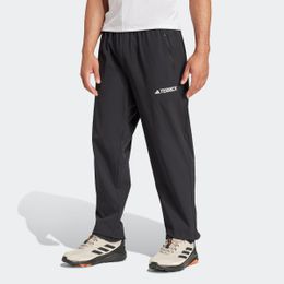 Outdoorhose adidas terrex "MT ESS PANTS", Herren, Gr. L, N-Gr, schwarz (schwarz, normal, gr.), Obermaterial: 87% Polyester, 13% Elasthan, Hosen Outdoorhose