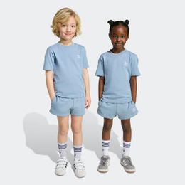 T-Shirt & Shorts adidas originals "KIDS UND SET", Jungen, Gr. 116, tactile blau, Obermaterial: 100% Baumwolle, KOB Set-Artikel