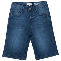 Jeansbermudas STACCATO, Jungen, Gr. 140, N-Gr, mid blau, Denim/Jeans, Obermaterial: 80% Baumwolle, 19% Polyester, 1% Elasthan, unifarben, schmal knielang, Jeans, im 5-Pocket-Form
