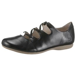 Riemchenballerina Josef Seibel "Fiona 04", Damen, Gr. 37, schwarz, Leder, Schuhe Riemchenballerina, Slipper, Komfortschuh mit raffiniertem Gummizug, Weite G (=weit)