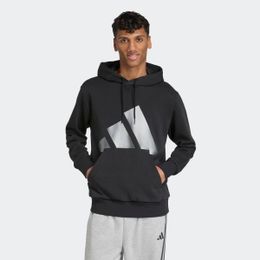 Kapuzensweatshirt adidas Sportswear "HOLIDAY 3S HOODIE", Herren, Gr. XL, schwarz, Obermaterial: 70% Baumwolle, 30% Polyester, normal, Rundhals, angesetztes B&uuml;ndchen, Sweatshirts, mit gro&szlig;em BOS Branding, festliches Design, mit Rundhalsausschnitt