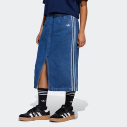Sweatrock adidas originals "DENIM", M&auml;dchen, Gr. 146, blau (medium blau denim), Obermaterial: 100% Baumwolle, R&ouml;cke