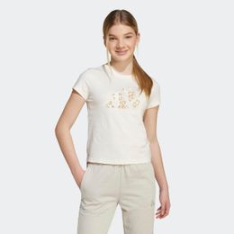 T-Shirt adidas Sportswear "ADIDAS GIRLS ANIMAL BIG LOGO SINGLE JERSEY- F&Uuml;R KINDER UND TEENS", M&auml;dchen, Gr. 128, grau (wonder aluminium), Obermaterial: 100% Baumwolle, Rundhals, Shirts T-Shirt, mit Rundhalsausschnitt, ohne Verschluss, mit Animalprint