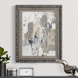 Bilderwelten Bild mit Barockrahmen Antik originell Abstrakt Barock grau - Hommage an Taupe I - edle Optik Wohnzimmer Schlafzimmer