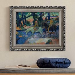 Gerahmtes Leinwandbild Paul Gauguin - Die Flucht