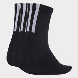 Sportsocken adidas originals "QUARTER 3 BACK STRIPES, 3 PAAR", Herren, Gr. M (40/42), schwarz (schwarz, schwarz, schwarz), Obermaterial: 60% Baumwolle, 37% Polyester, 2% Elasthan, 1% sonstige Fasern, Socken Sportsocken, f&uuml;r sportive Aktivit&auml;ten und Laufen, 3-Streifen auf der R&uuml;ckseite