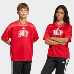 T-Shirt adidas Sportswear "STADIUM MESH", M&auml;dchen, Gr. 176, pure ruby, sanftes wei&szlig;, Obermaterial: 100% Polyester, V-Ausschnitt, Shirts T-Shirt