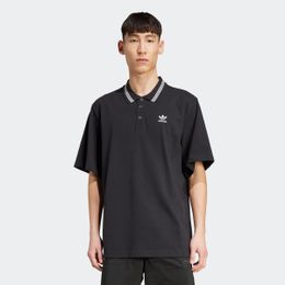 T-Shirt adidas originals "ADIDAS ADICOLOR, LOCKER GESCHNITTEN", Herren, Gr. L, schwarz-wei&szlig; (schwarz, wei&szlig;), Obermaterial: 100% Baumwolle, Rundhals, Shirts T-Shirt, sportlicher Stil, lockere Silhouette, mit Druckknopfverschluss