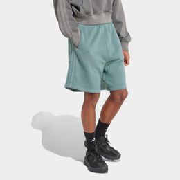 Shorts adidas Sportswear "ALL SZN FRENCH TERRY WASHED 8-INCH", Herren, Gr. L, N-Gr, aurora ivy, Obermaterial: 100% Baumwolle, Hosen Shorts, lockere Passform, 20 cm Innenbeinl&auml;nge, mit Kordelverschluss