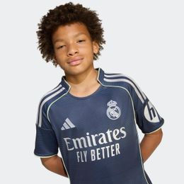 Fu&szlig;balltrikot adidas Performance "REAL MADRID 25/26 KIDS AUSW&Auml;RTSTRIKOT", Jungen, Gr. 140, blau (legend ink), Obermaterial: 100% Polyester, Trikots Fu&szlig;balltrikot, Real Madrid