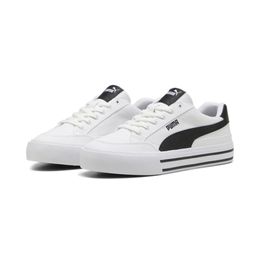Sneaker Puma "Court Classic Vulcanised Formstrip Sneakers Erwachsene", Damen, Gr. 42.5, wei&szlig; schwarz, Obermaterial: Synthetik, Textil, Texile. Futter: Textil. Innensohle: Textil. Laufsohle: Gummi, Schuhe Sneaker