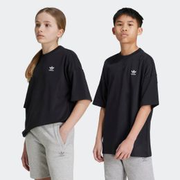 T-Shirt adidas originals "KIDS", Jungen, Gr. 128, schwarz, Obermaterial: 100% Baumwolle, Rundhals, Shirts T-Shirt, lockere Passform, f&uuml;r Kinder, mit aufgesticktem Trefoil Logo