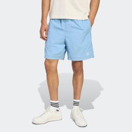 Shorts adidas originals "TREFOIL ESSENTIALS GEWEBT", Herren, Gr. S, N-Gr, ash blau, normal, gr., Obermaterial: 100% Polyamid, Hosen Shorts