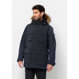 Parka Jack Wolfskin "GLACIER CANYON PARKA", Herren, Gr. L (52), blau (night, blau), Obermaterial: 100% Polyamid; Futter: 100% Polyester; F&uuml;llung: 100% Polyester, Jacken Parka